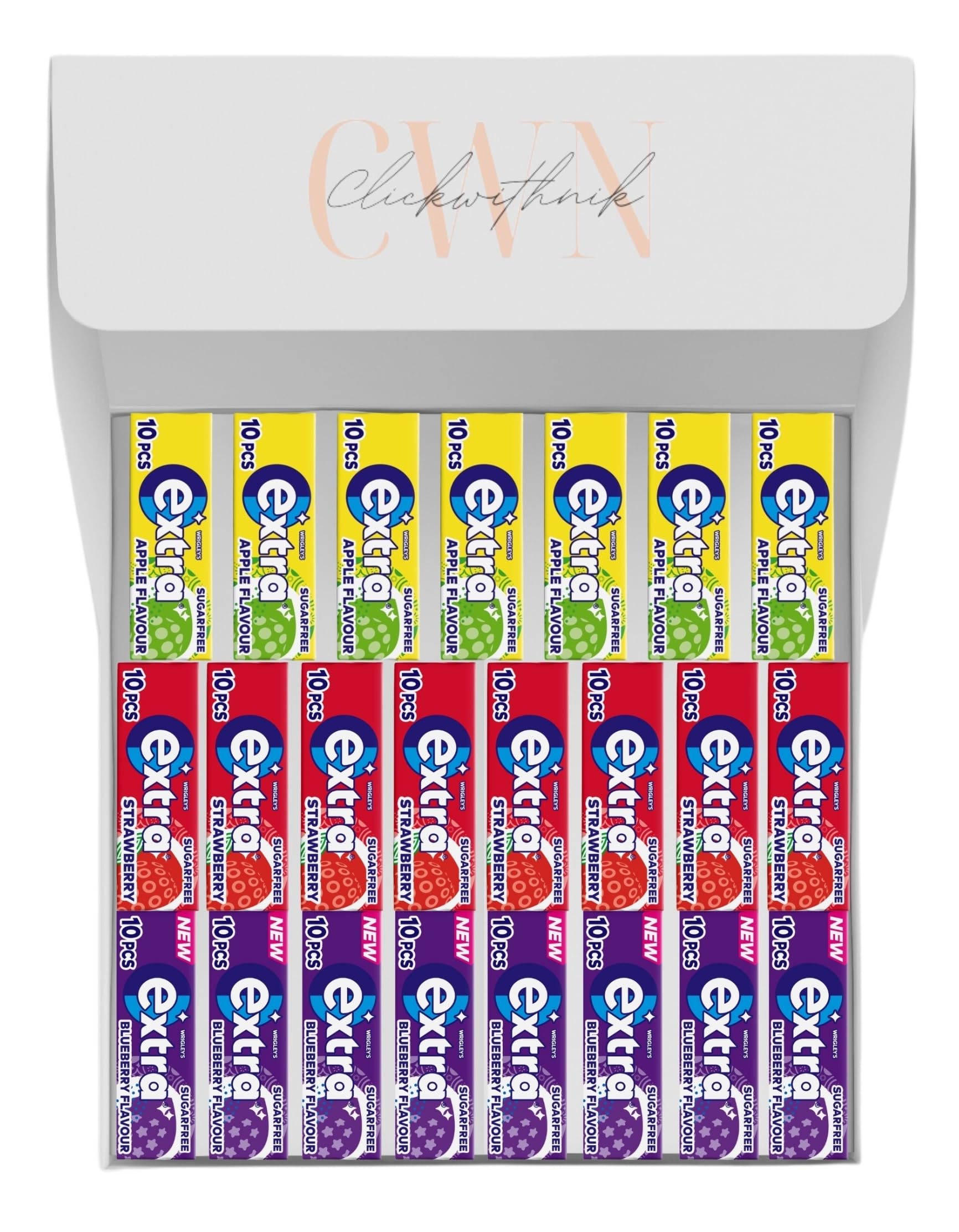 Wrigleys Extra Fruity Chewing Gum Bundle - 23 Mixed Fruit Chewing Gum ...