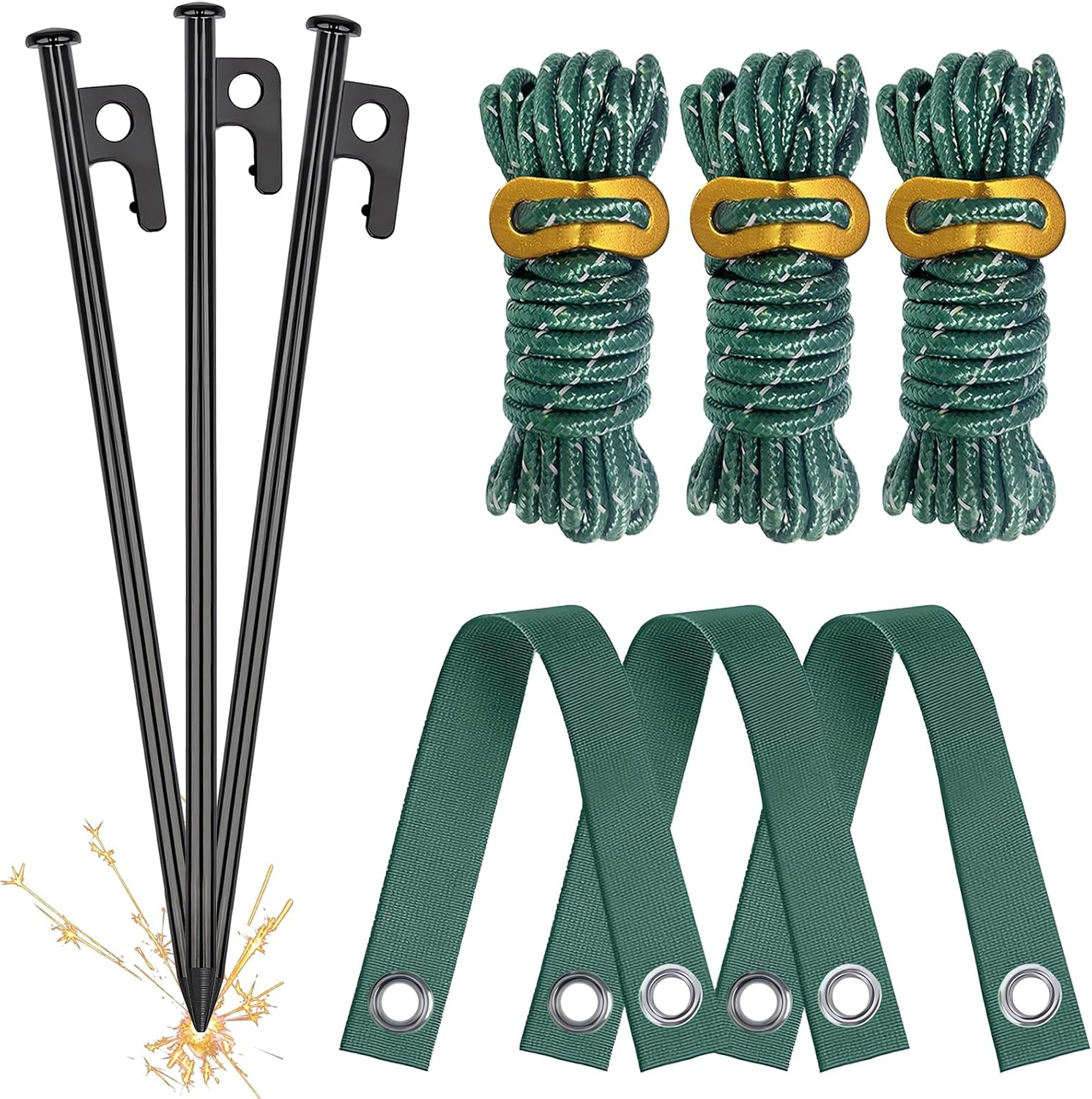 Amazon.com : Tree Stakes Kits Heavy Duty, 3 Pack Plant Supports for ...