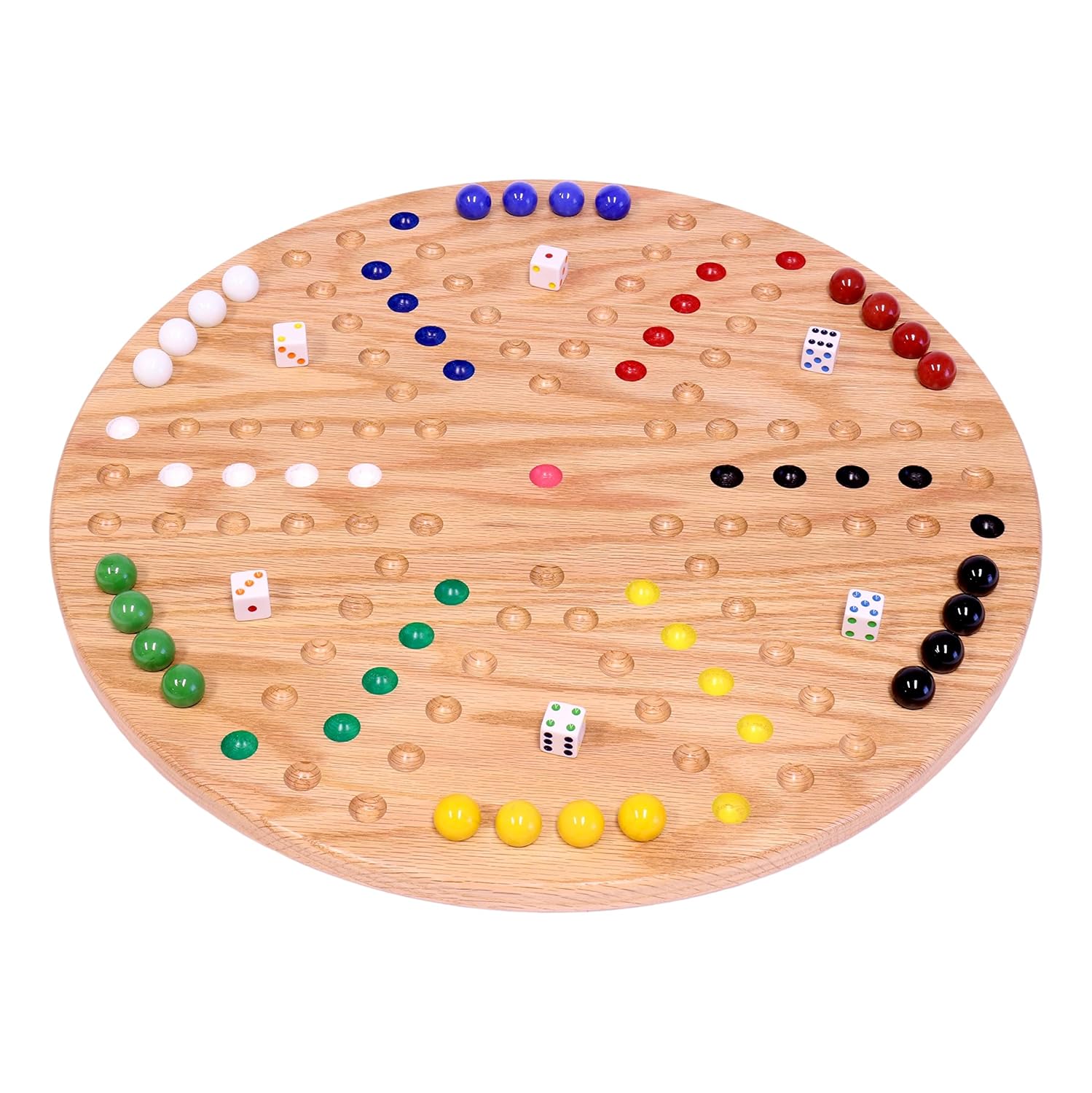 Buy AmishToyBox.com Wahoo Marble Game Board Set - Round 18" Wide ...