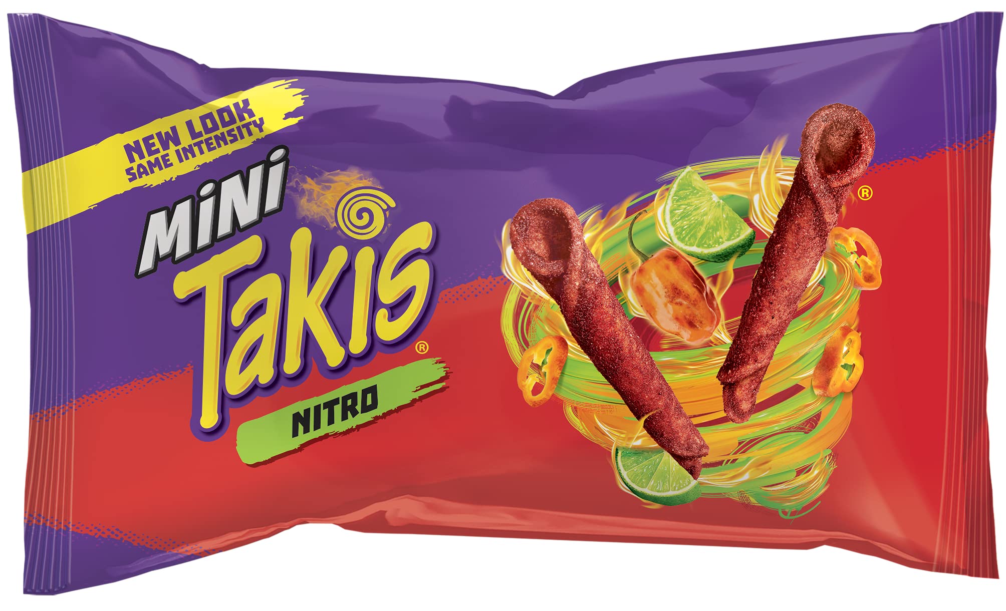 TAKIS Rolled Mini Fuego and Nitro Tortilla Chips Bag of 25 count Takis ...