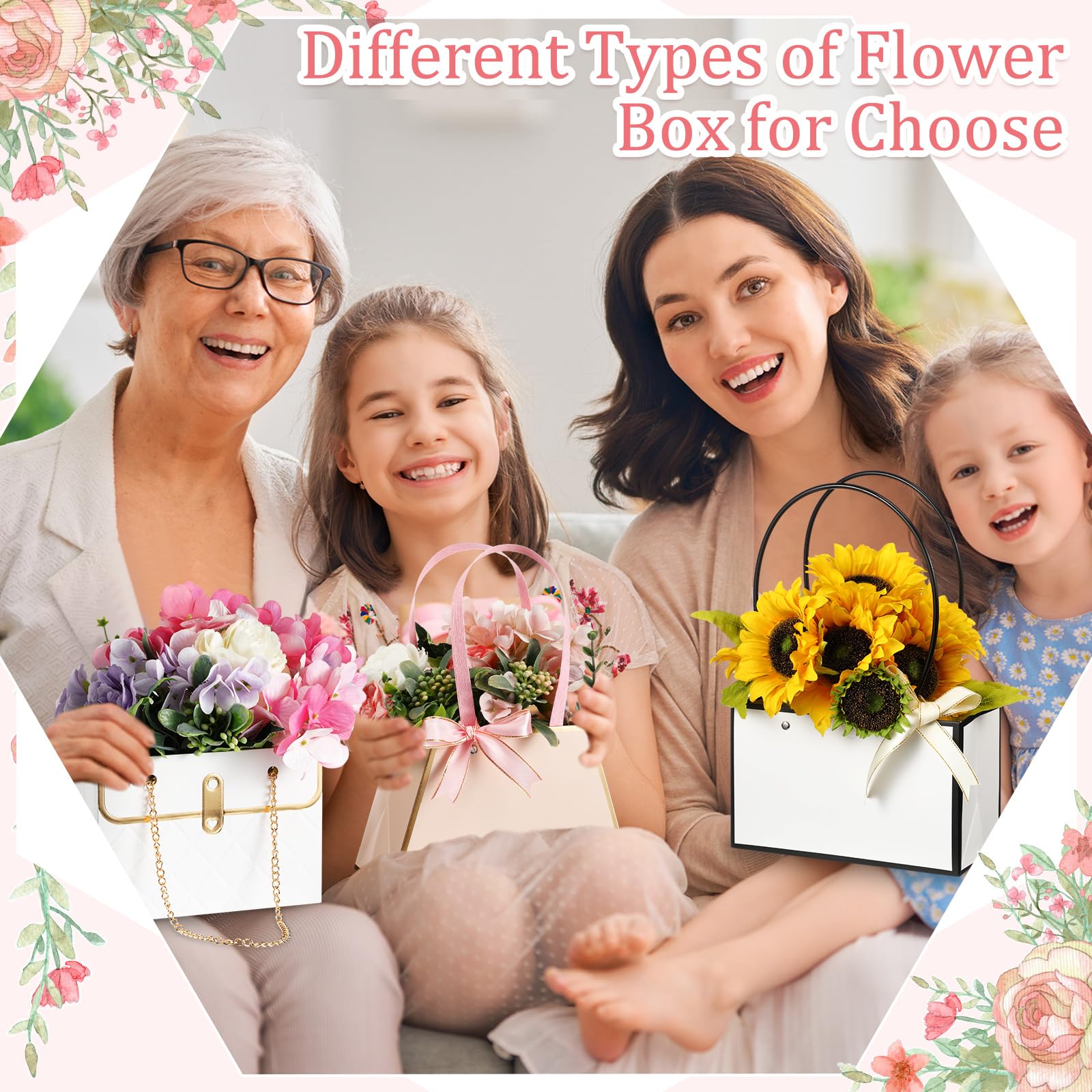 90 Pcs Bulk Flower Bags for Bouquet Wrapping Flower Boxes for ...