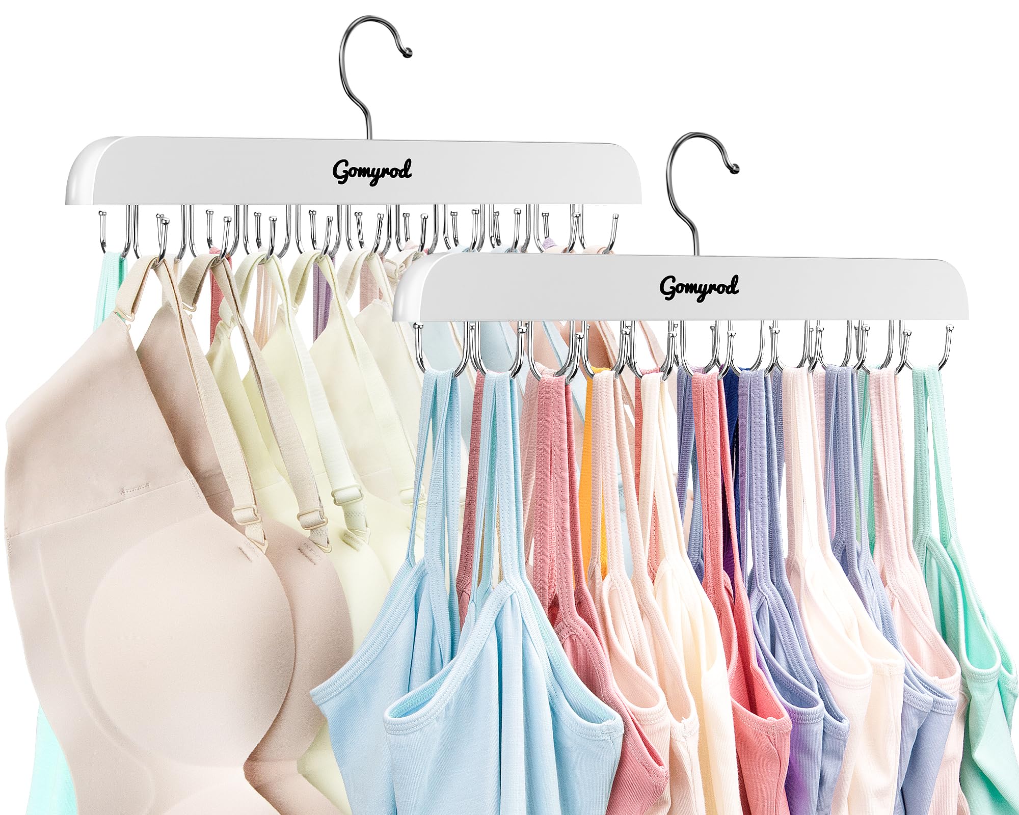 Amazon.com: Bra Hanger for Closet, 2 Pack Tank Top Hanger w/20 Hooks ...
