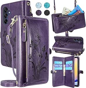 Amazon.com: Lacass for Samsung Galaxy A25 5G Case Wallet,[Cards Theft Scan Protection] Card ...