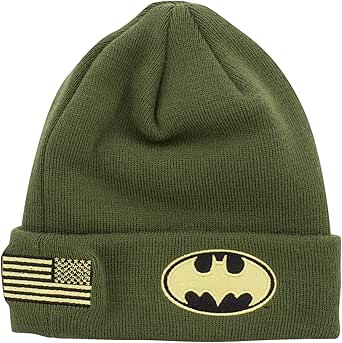 New Era Batman Salute to Service Cuffed Knit Beanie Green at Amazon Men ...