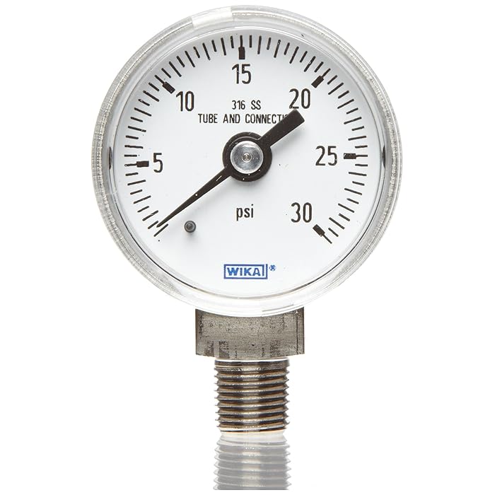 Buy WIKA 9768246 Industrial Pressure Gauge, Dry/Liquid-Fillable ...