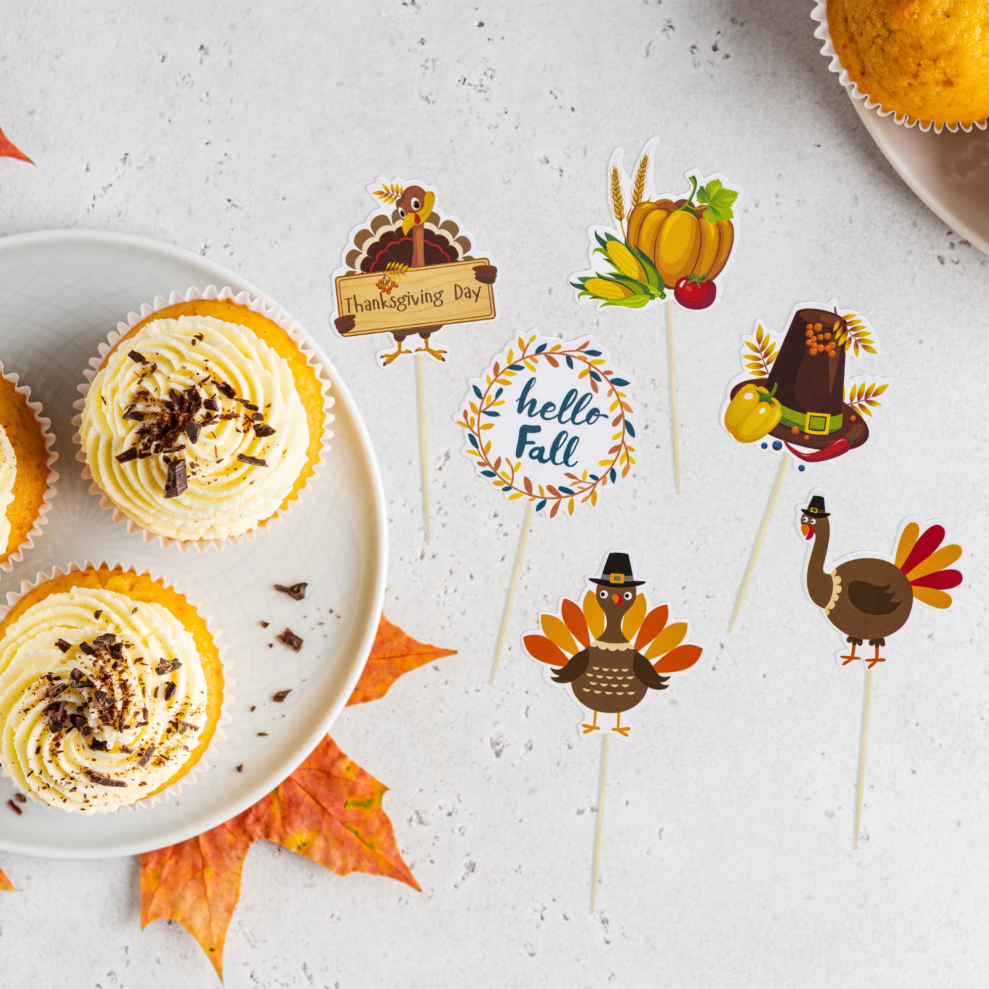 Thanksgiving Cupcake Toppers Printable Printable Thanksgiving Tags,