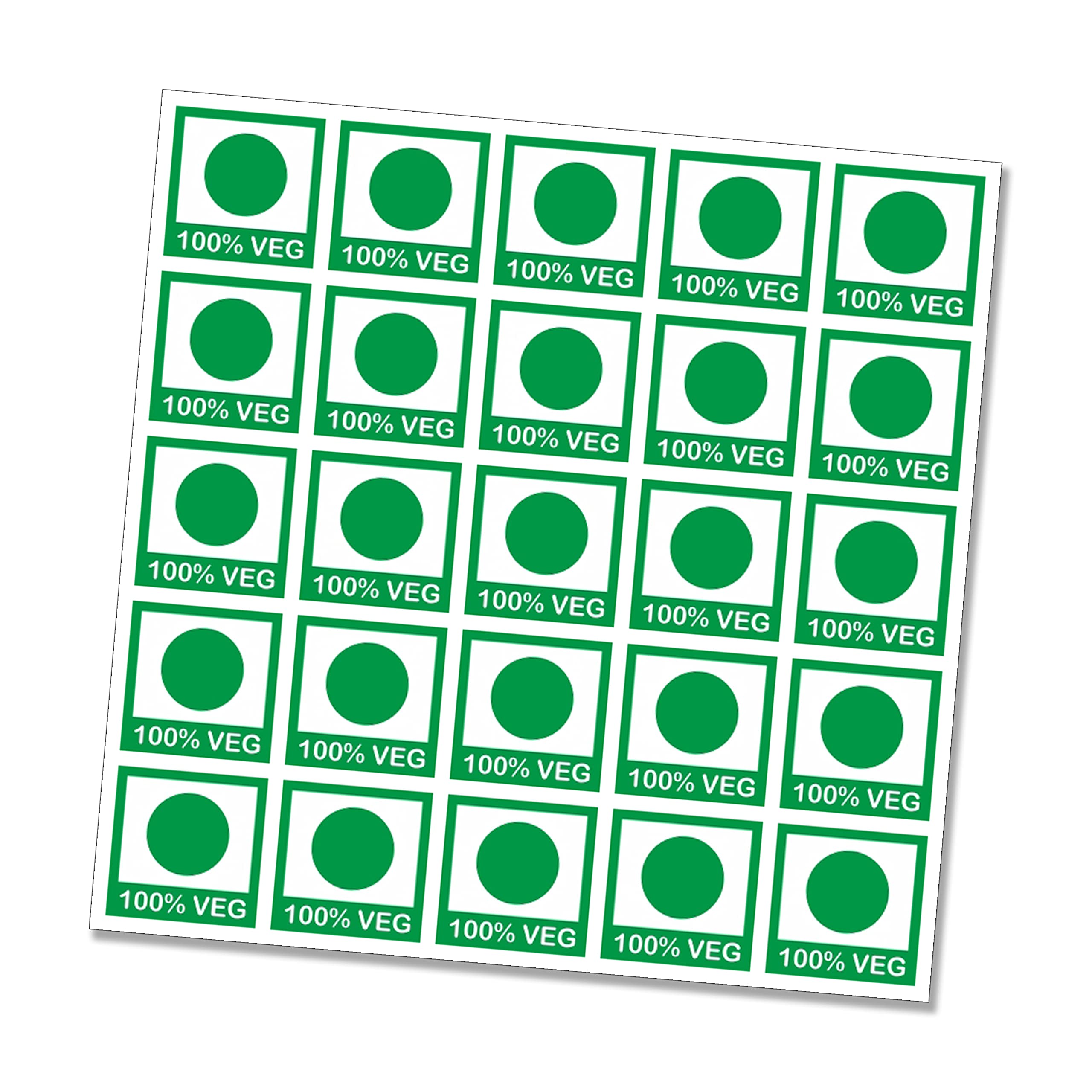 PG Creations 100 Percent Pure Veg Food Stickers for Restaurant, Small ...