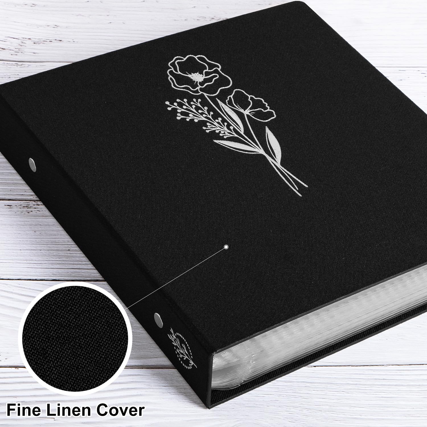 Snapklik.com : Lanpn Scrapbook Photo Album 12x12 2 Packs, Linen Cover ...