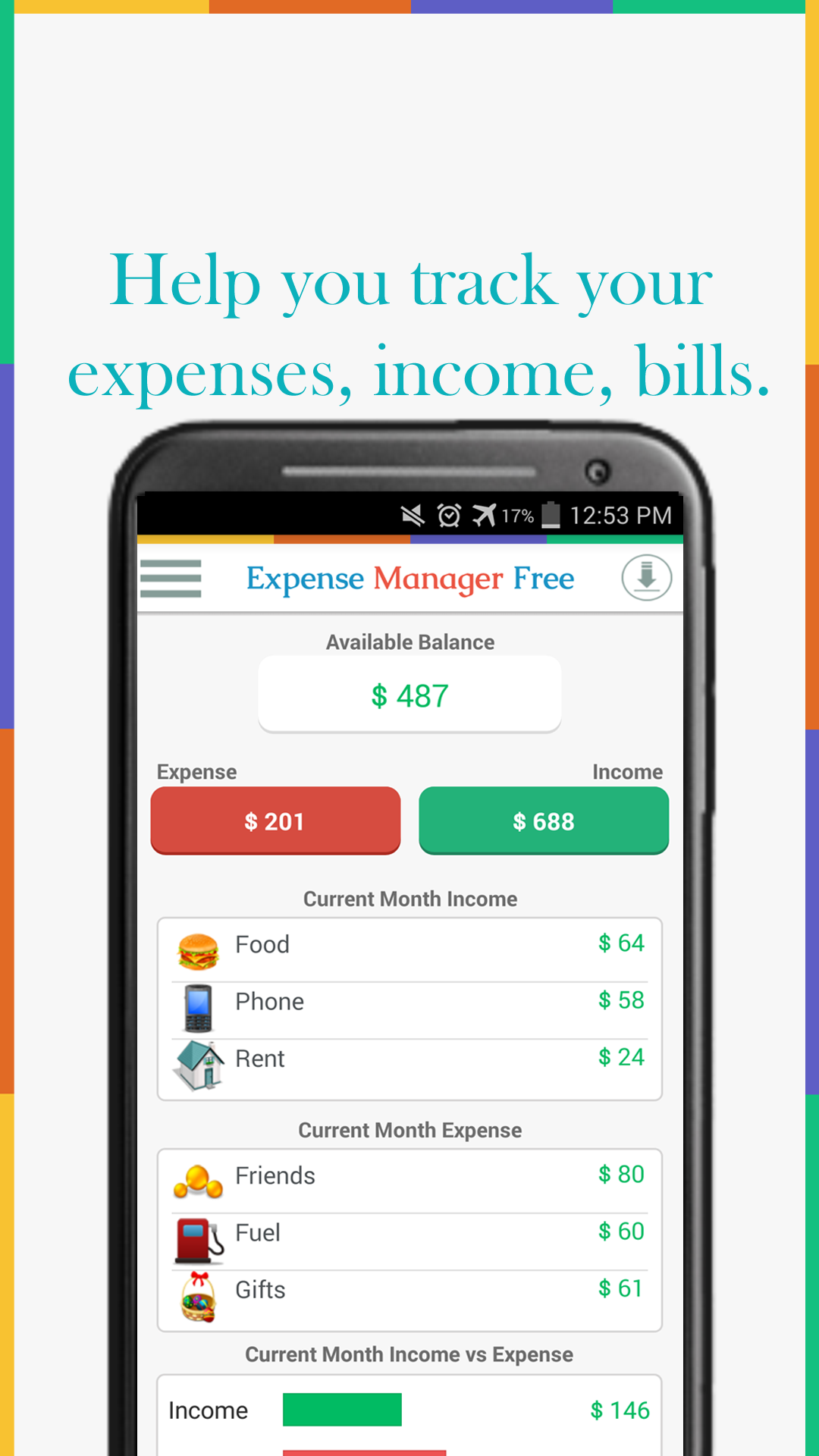 Expense Manager Free-Amazonアプリストアのアプリ