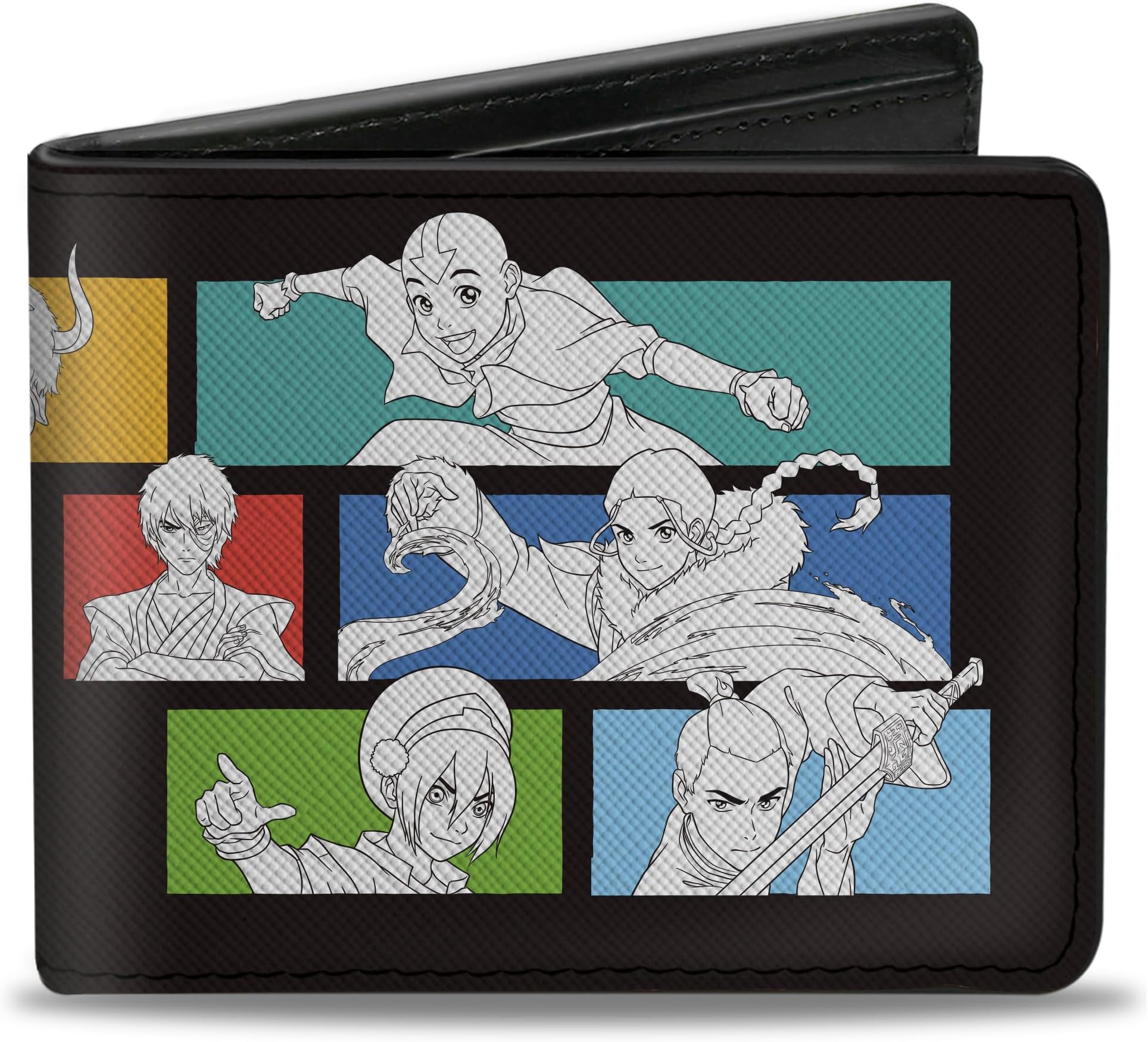 Amazon.com: Nickelodeon Wallet, Bifold, Avatar Character Pose Blocks ...