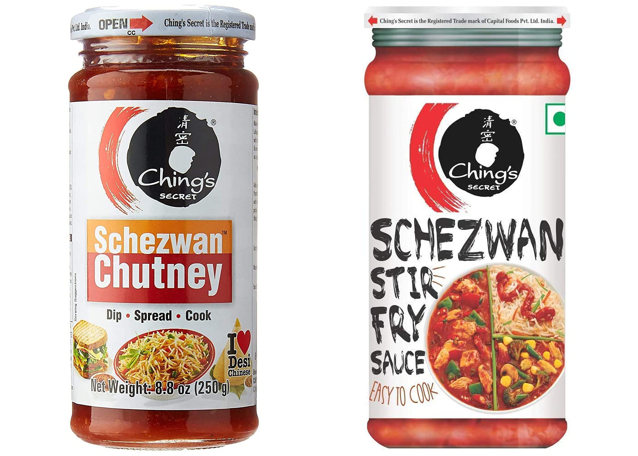 Buy Ching’s Schezwan Chutney 250g and Chings Schezwan Sauce 250g ...
