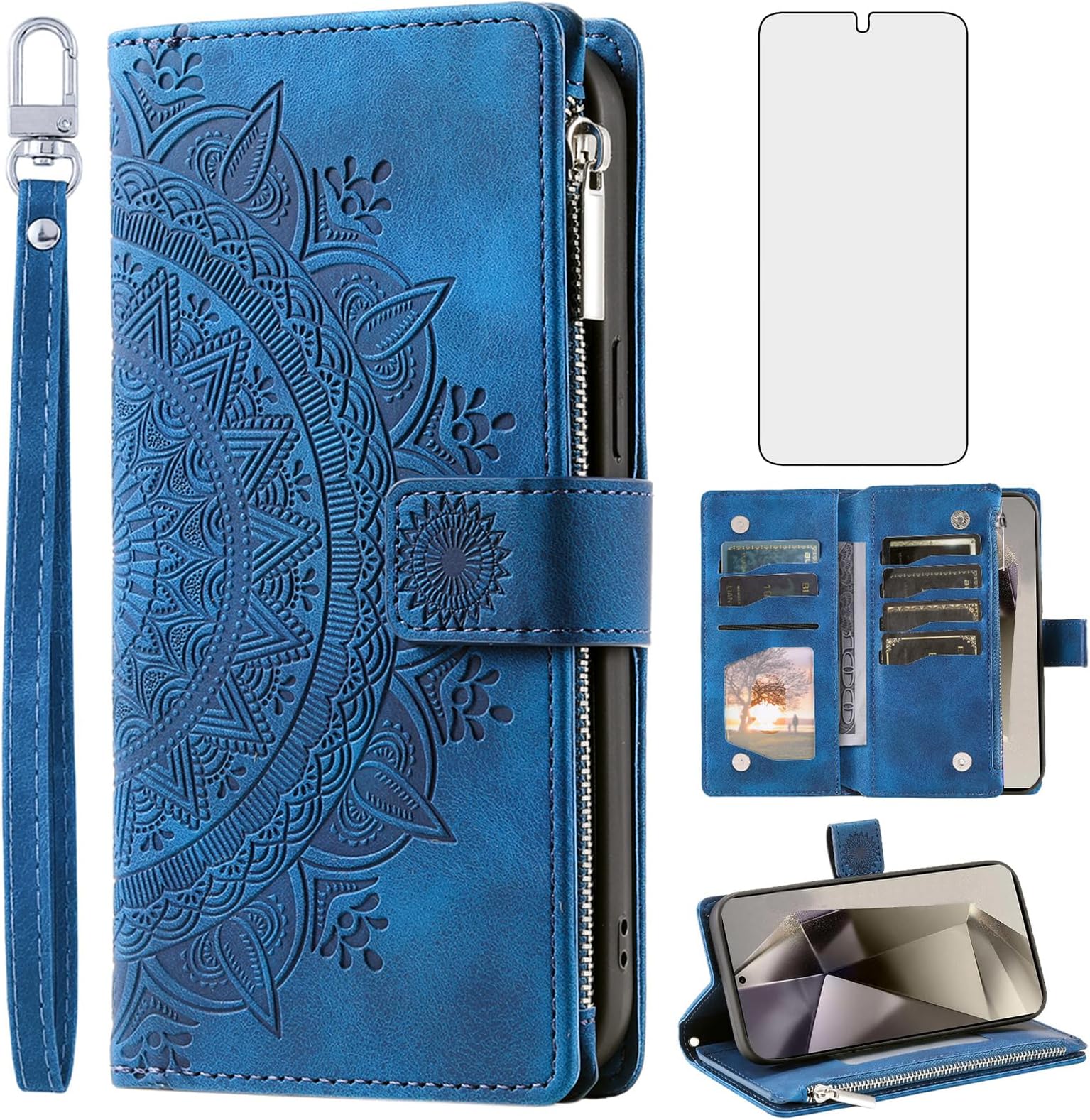 Amazon.com: Asuwish Phone Case for Samsung Galaxy S25 Ultra 5G Wallet Cover with Screen ...