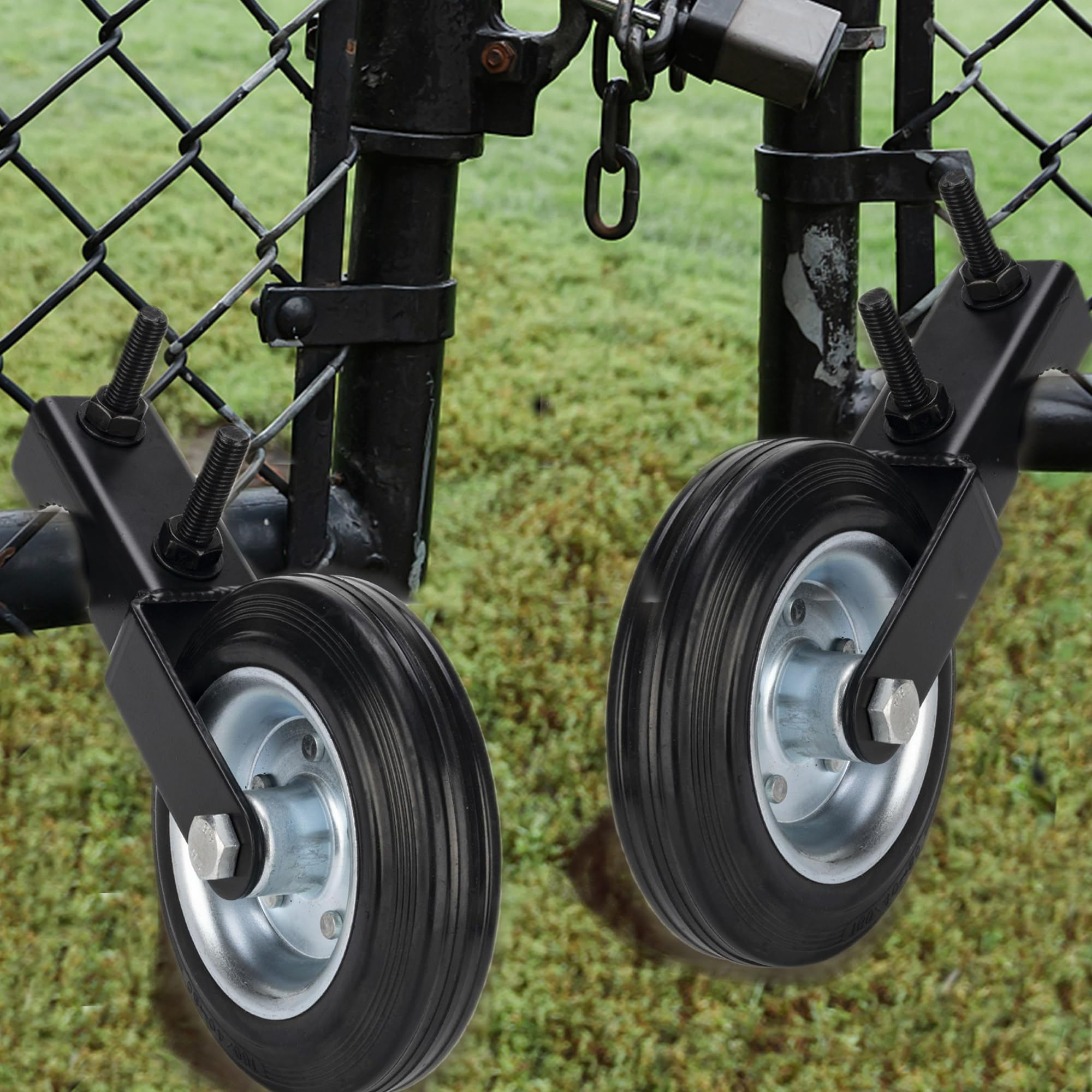 Snapklik.com : Auxdee 6" Heavy Duty Gate Wheel Pack Of 2, Farm Gate ...