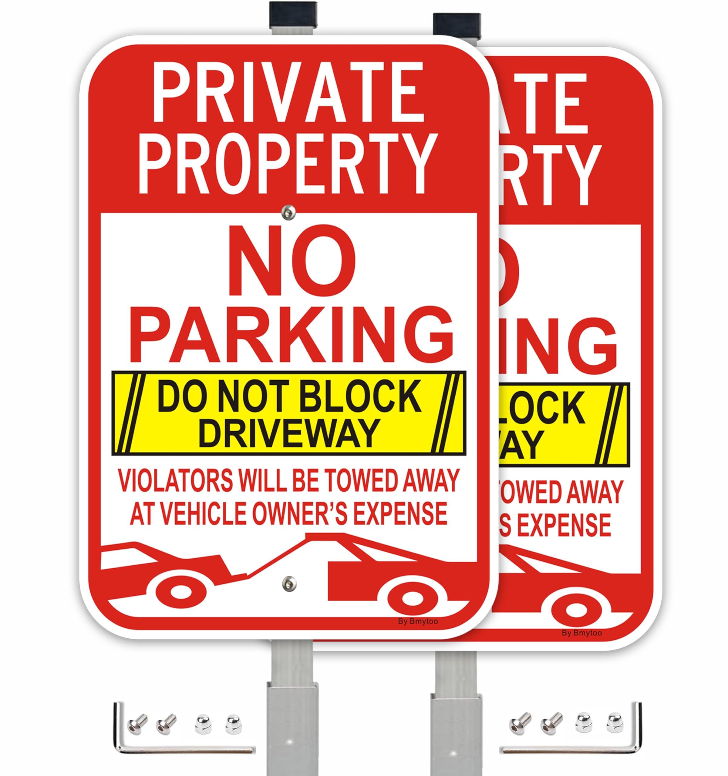 Amazon.com: 2 Pack Large Private Property No Parking Sign, Do Not Block ...