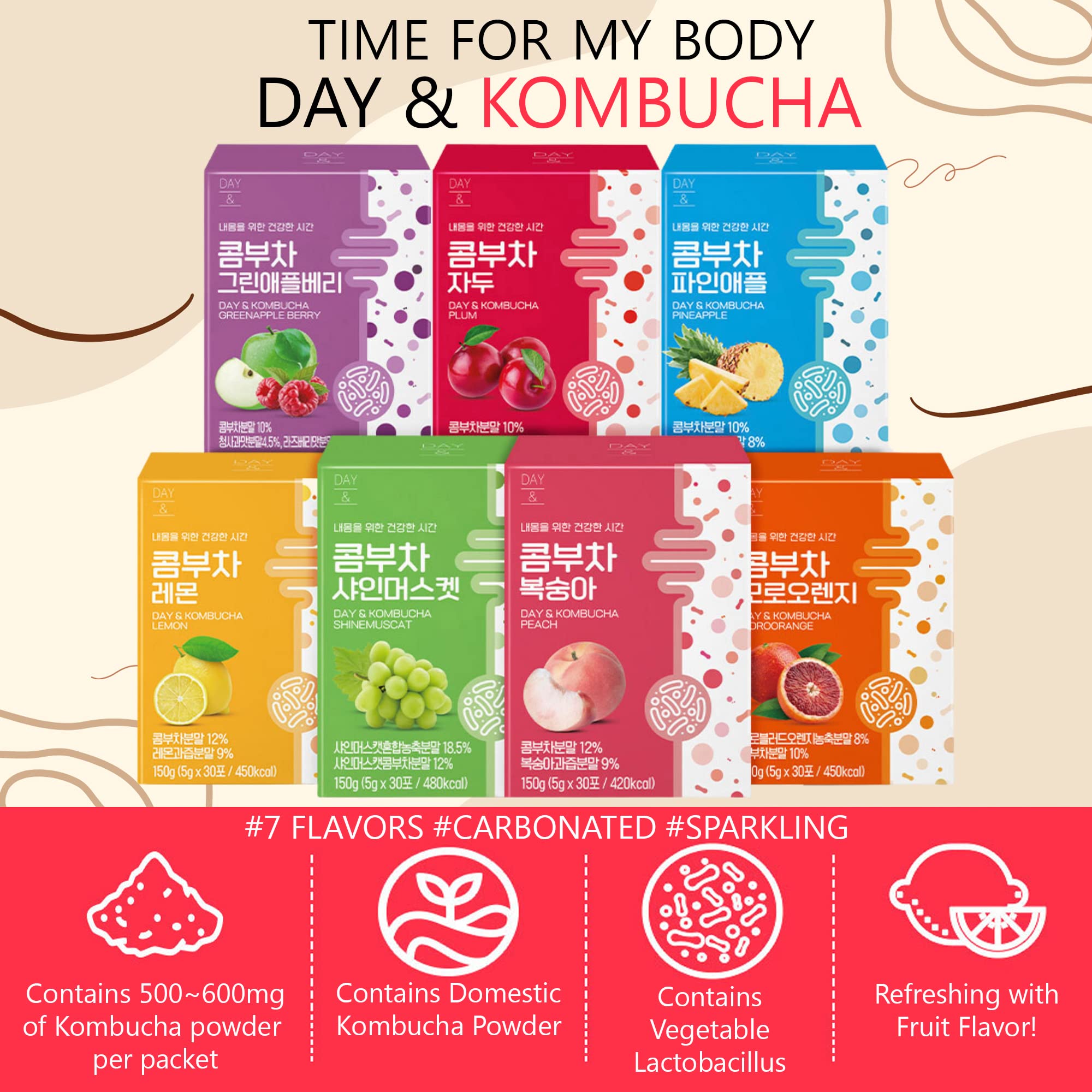 Snapklik.com : Kombucha Powder Tea Pack Korean Healthy Beverage Juice ...