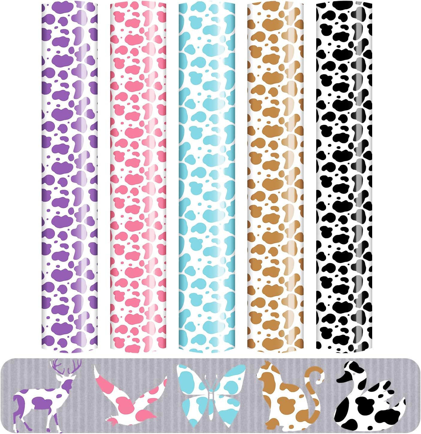 Amazon.com: Tintnut Cow Print HTV Vinyl - 10 Sheets 10 x 12 Inch ...