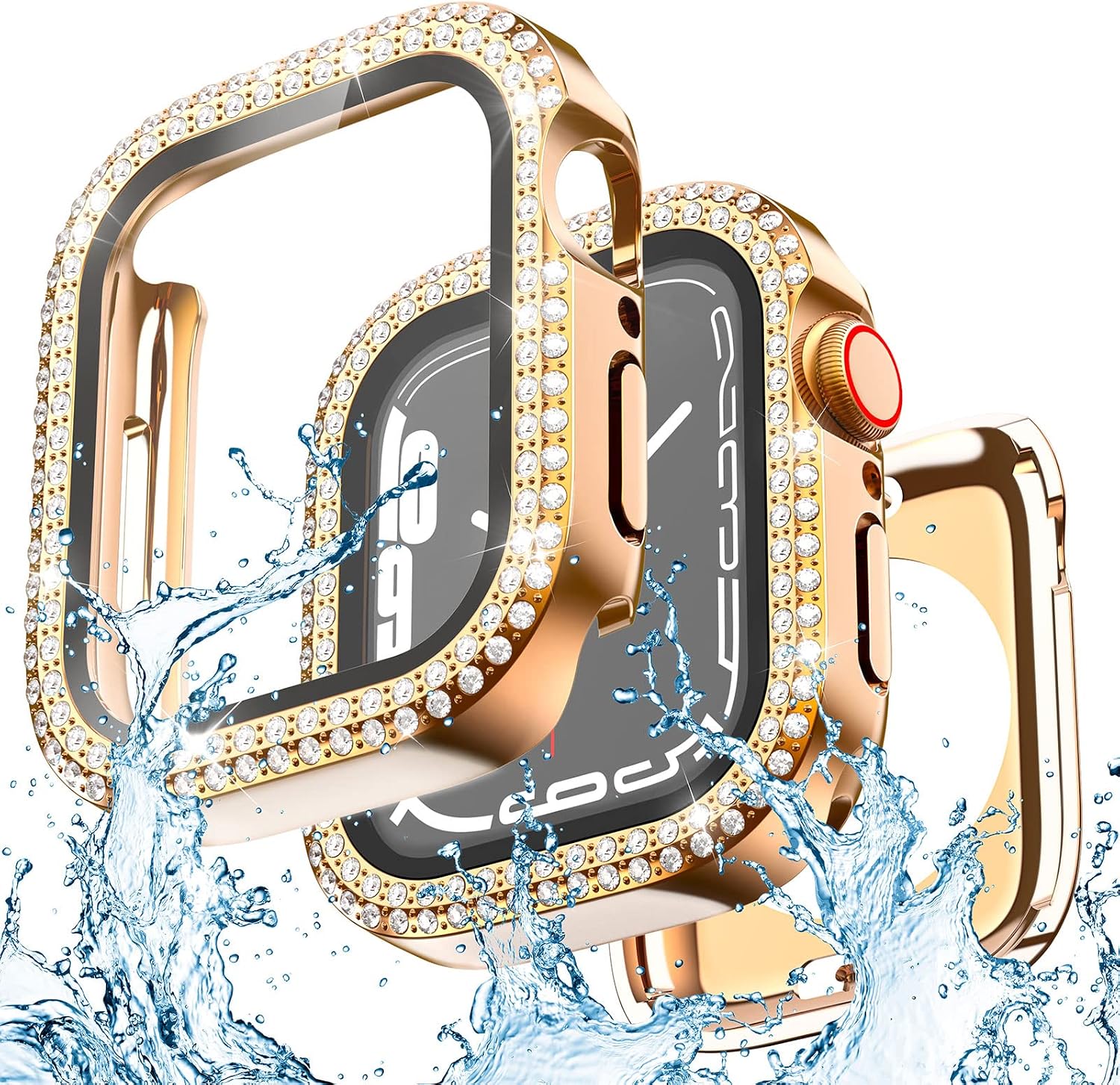 Amazon.com: Yolovie 2 in 1 Waterproof Bling Case Compatible for Apple ...