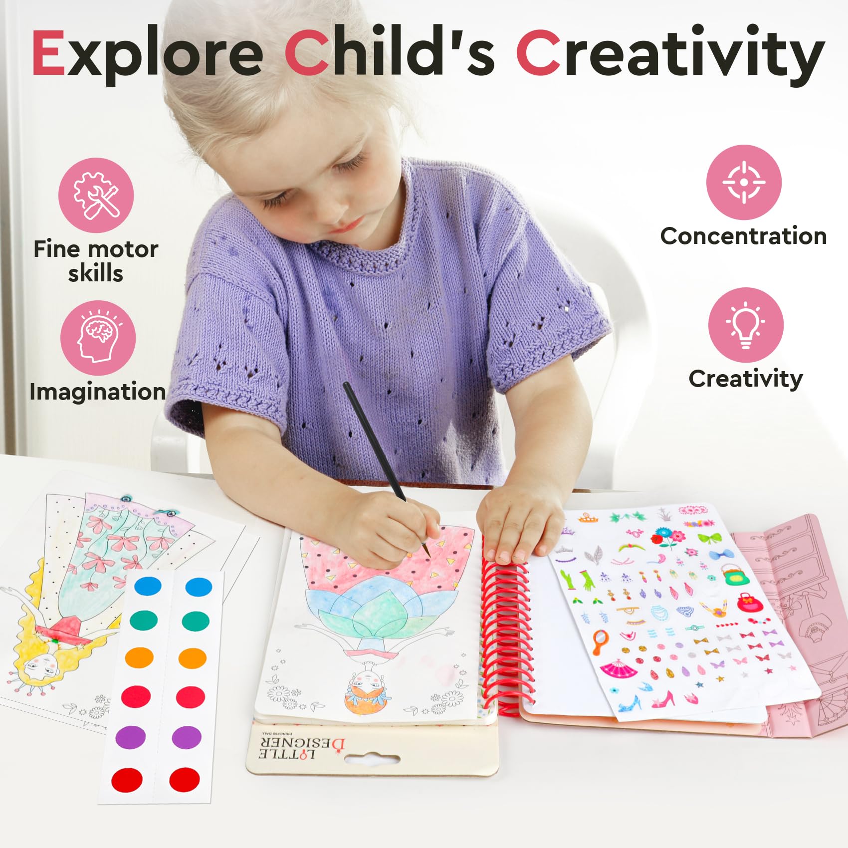Snapklik.com : Watercolor Paint Coloring Books, Mideer Pocket ...