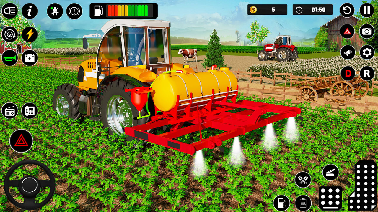 Real Tractor Farming Virtual Modern Tractor Simulator - Village Tractor ...