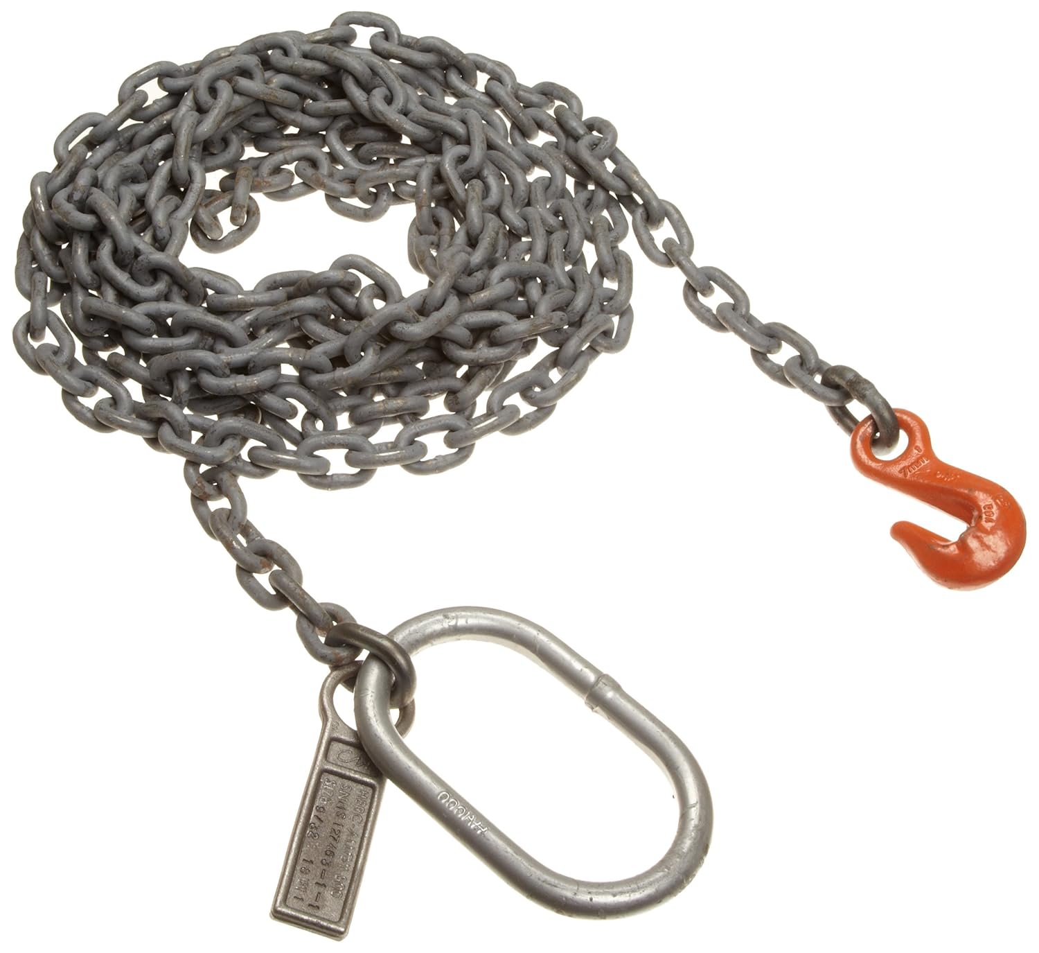Mazzella SOG Welded Alloy Chain Sling, Fixed-Leg, Grade 100, 19' Length ...