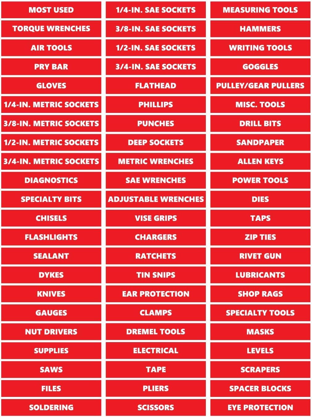 Amazon.com: Clipsandfasteners USS Fastener Bin Labels - Yellow, Vinyl ...