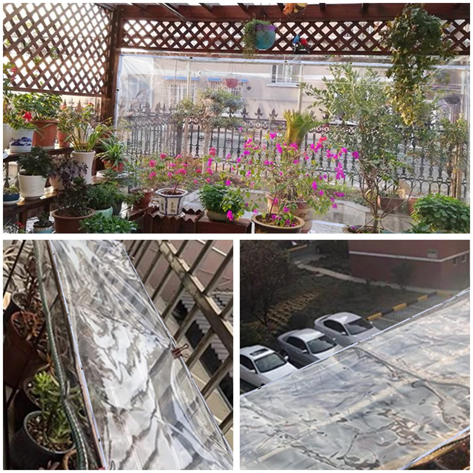 Snapklik.com : WerkWeit Clear Heavy Duty Vinyl Tarp - 10FT X 8FT, 20 ...