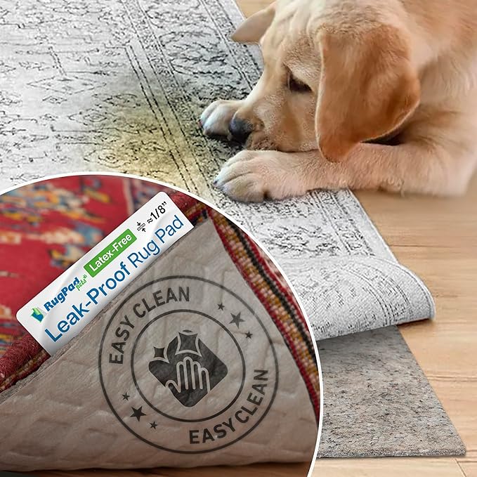 Amazon.com: RugPadPets Waterproof Rug Pad & Non-Slip Rug Pad ...