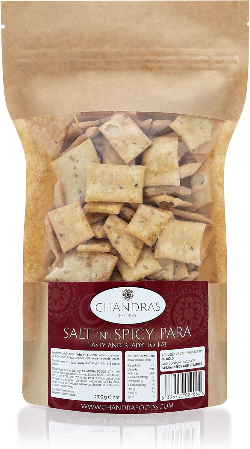 CHANDRA Authentic Indian Snacks - Salt ’n’ Spicy Para (Namak Para ...