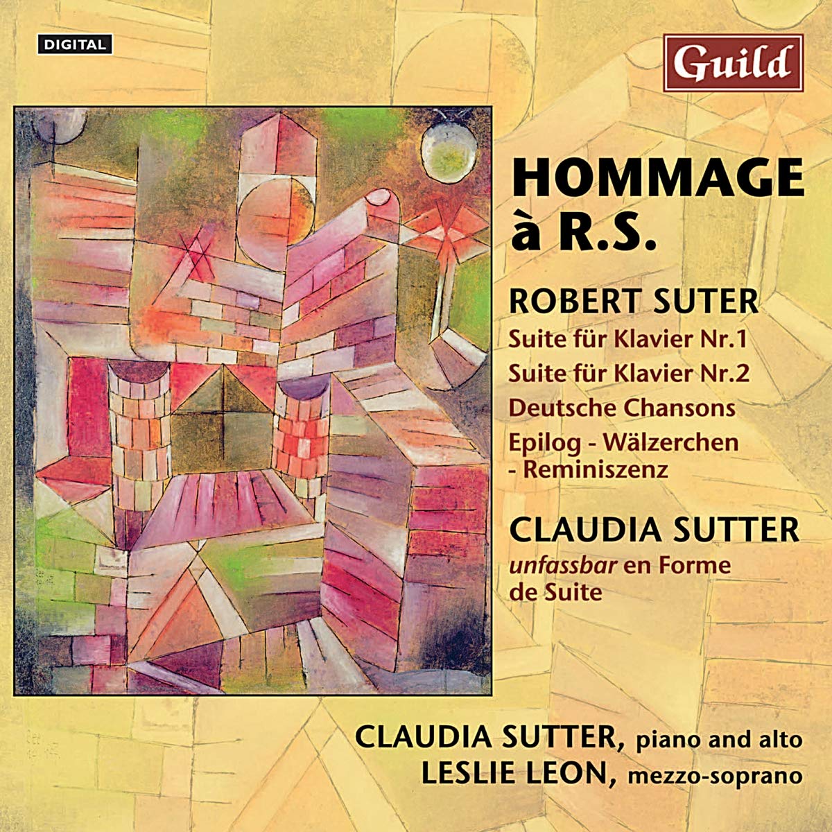 Hommage À Rs: Claudia Sutter /Piano Alto, Claudia Sutter /Piano Alto ...