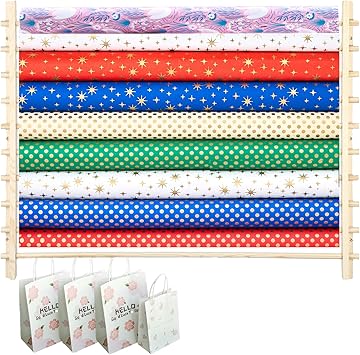 Amazon.com: NewEle 10 Tier Large Wrapping Paper Display Rack Wood ...