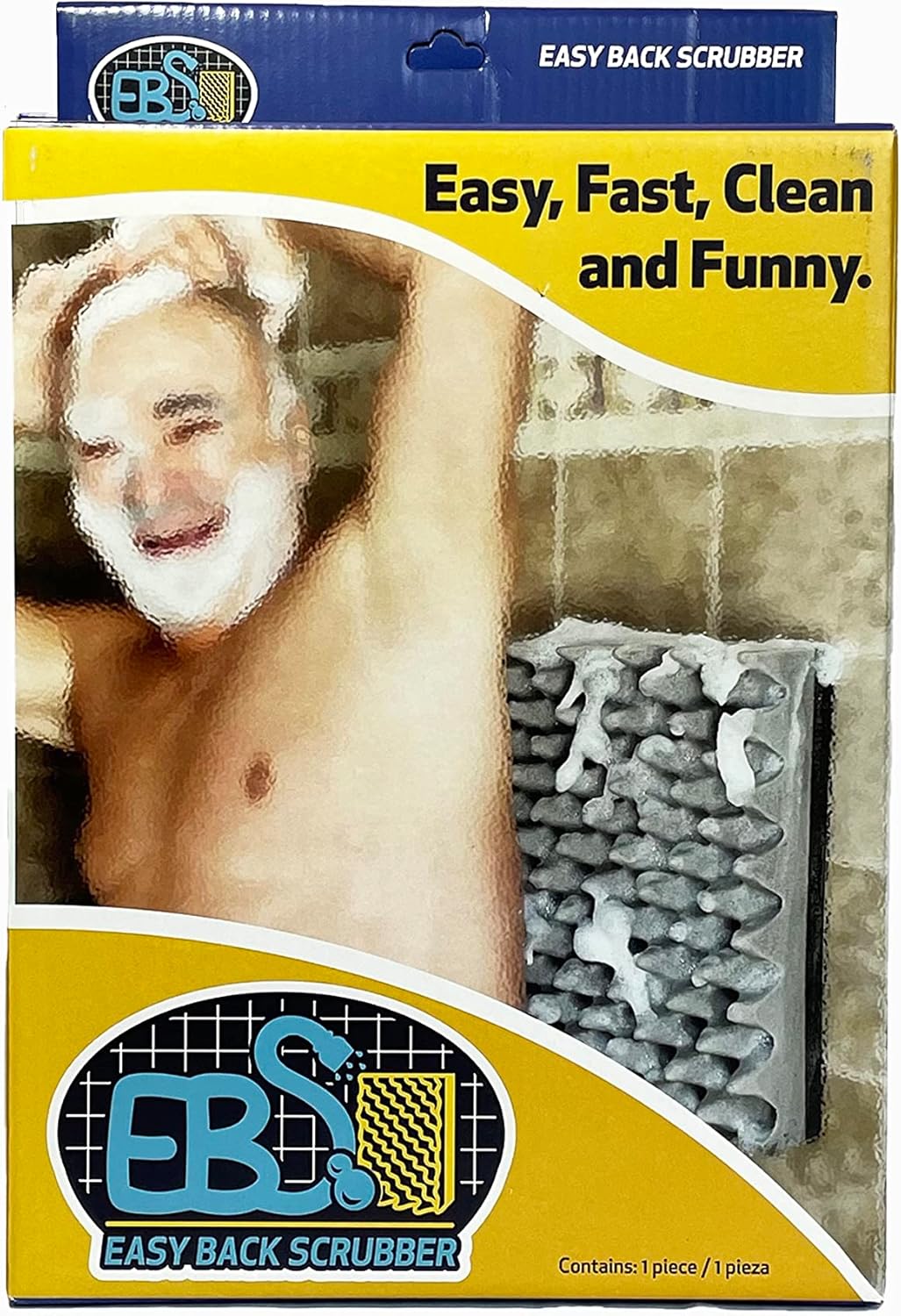 Amazon.com : Easy Back Scrubber - Bath Sponge, Easy, Fast and Fun Way ...