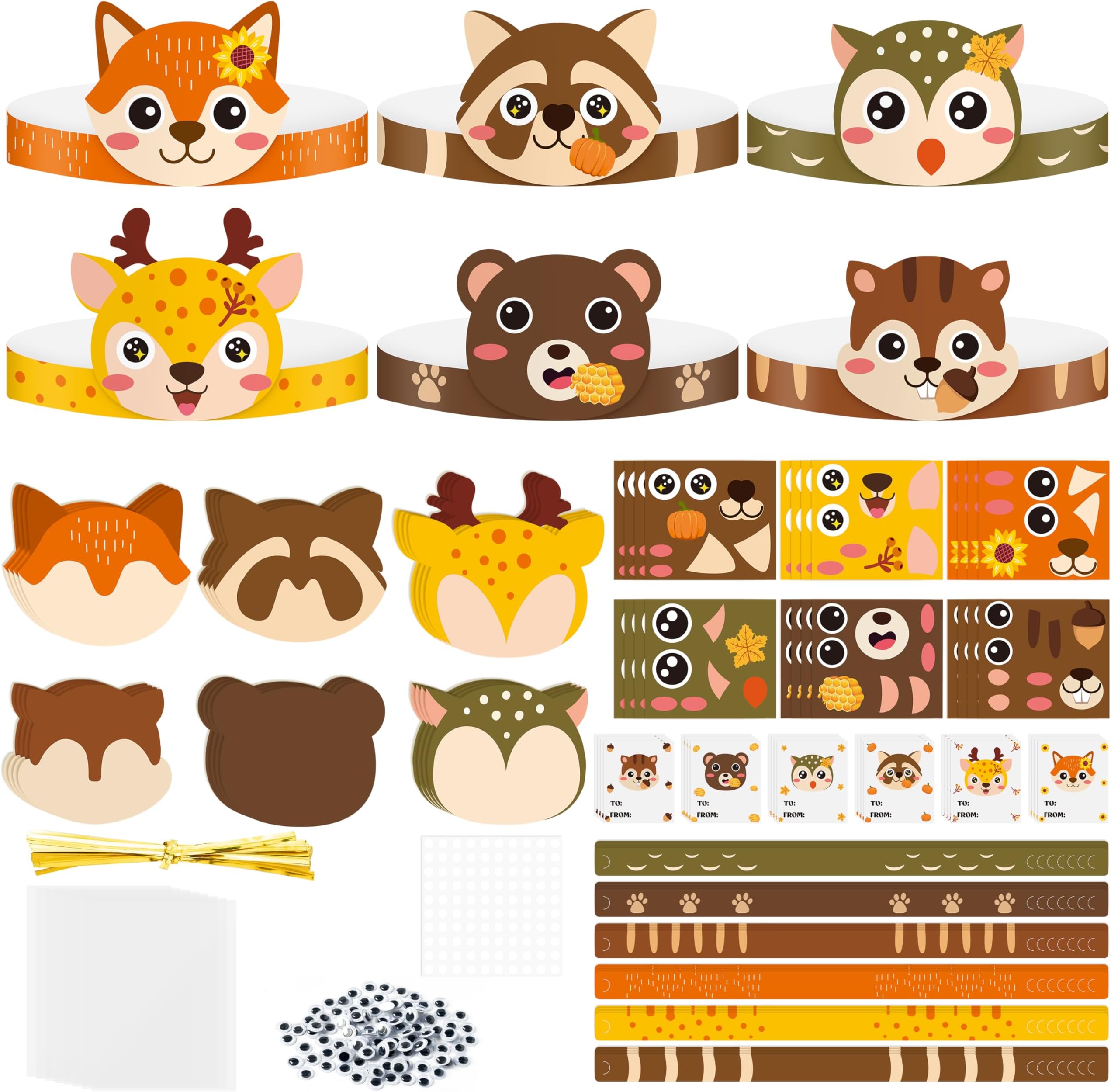 Amazon.com: BeYumi Coloring Woodland Animal Kit - 83Pcs Color Your Own ...