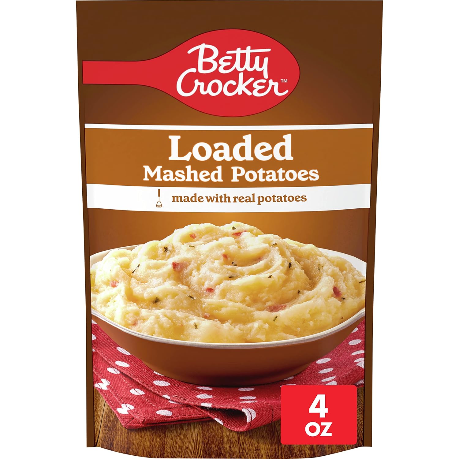 Amazon.com : Betty Crocker Loaded Mashed Potatoes, 4 oz (Pack of 8 ...
