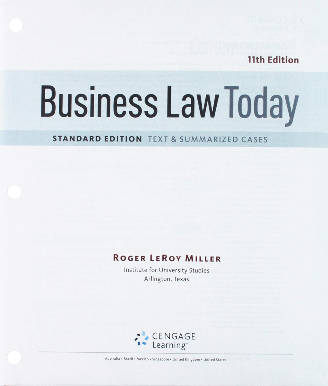 Bundle: Business Law Today, Standard: Text & Summarized Cases, Loose ...