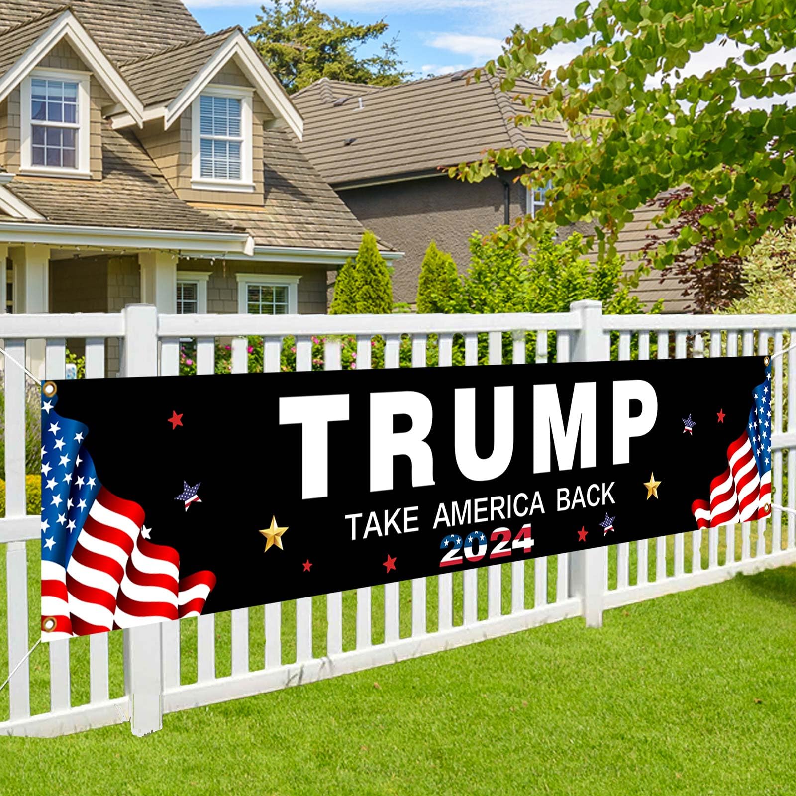 Amazon.com : Donald Trump 2024 Take American Back Large Banner,Vote ...