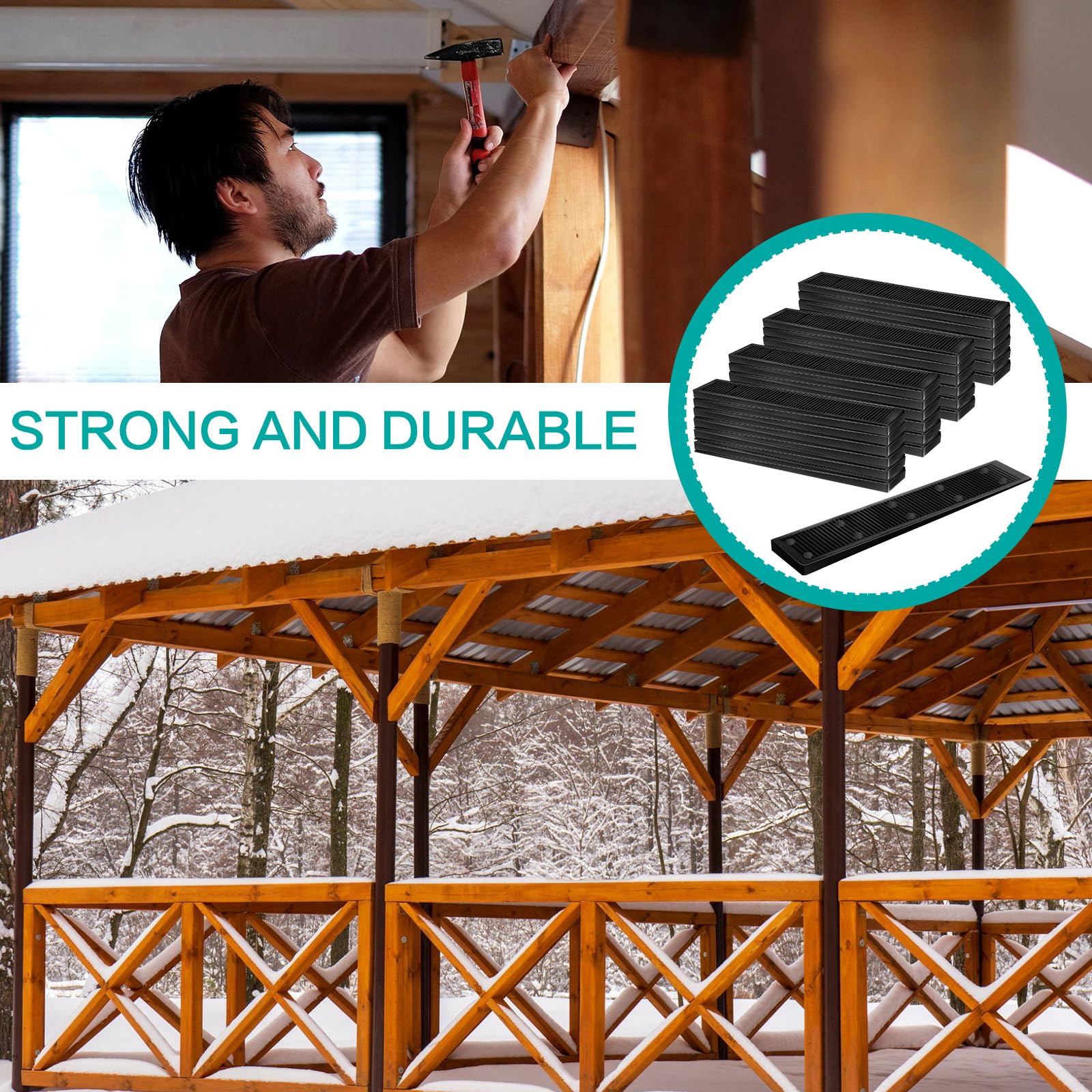 Snapklik.com : Pangda 200 Pack 8 Inch Composite Plastic Shims For ...