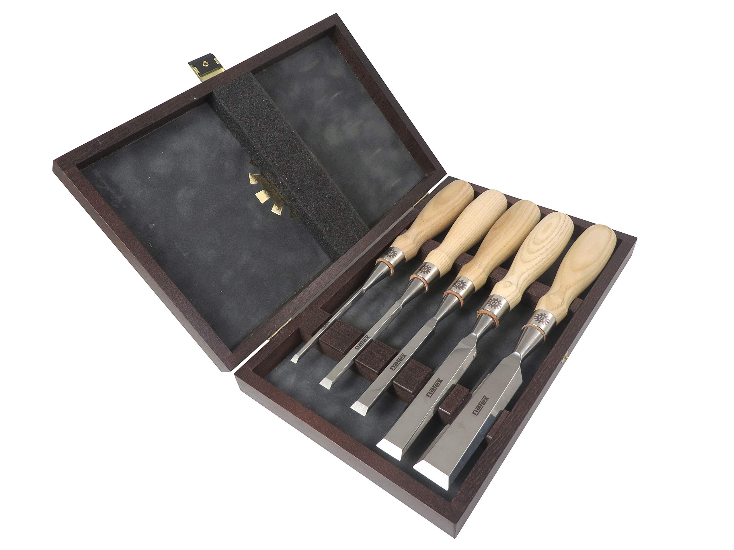 Narex 853600 5 Piece Boxed Set of Richter Extra Bevel Edge Chisel (1/4 ...
