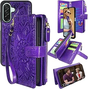 Amazon.com: Harryshell Detachable Wallet Leather Case Compatible with Samsung Galaxy A26 5G ...