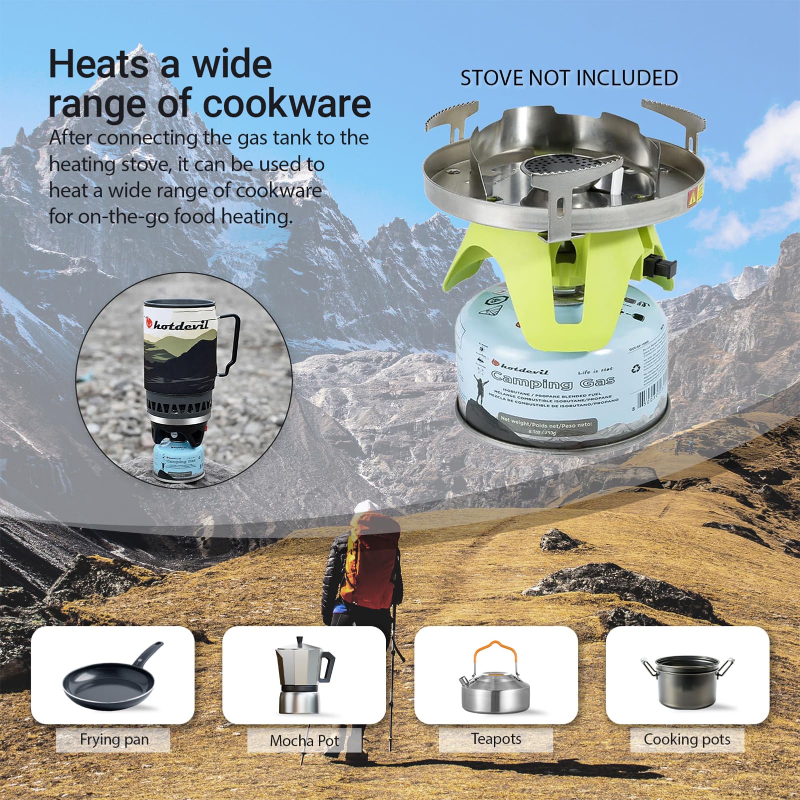 Snapklik.com : KOMAN Isobutane Fuel Canister 230 Gram Camping Stove ...