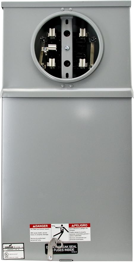 Amazon.com: Cooper B-Line 115 TB 100A, 3P, 5 Jaw, Meter Socket : Tools ...
