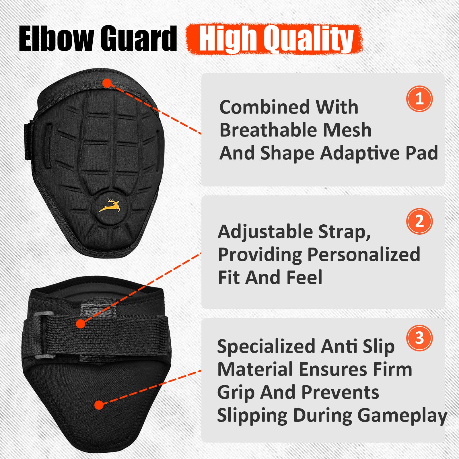 Snapklik.com : HolyElks Baseball Batters Elbow Guard For Youth, Adult ...