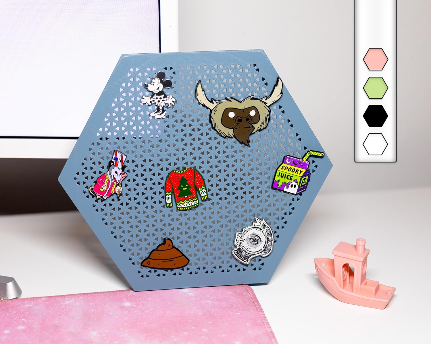 Amazon.com: Enamel Pin Board Display for Pin Collectors (Hexagon ...