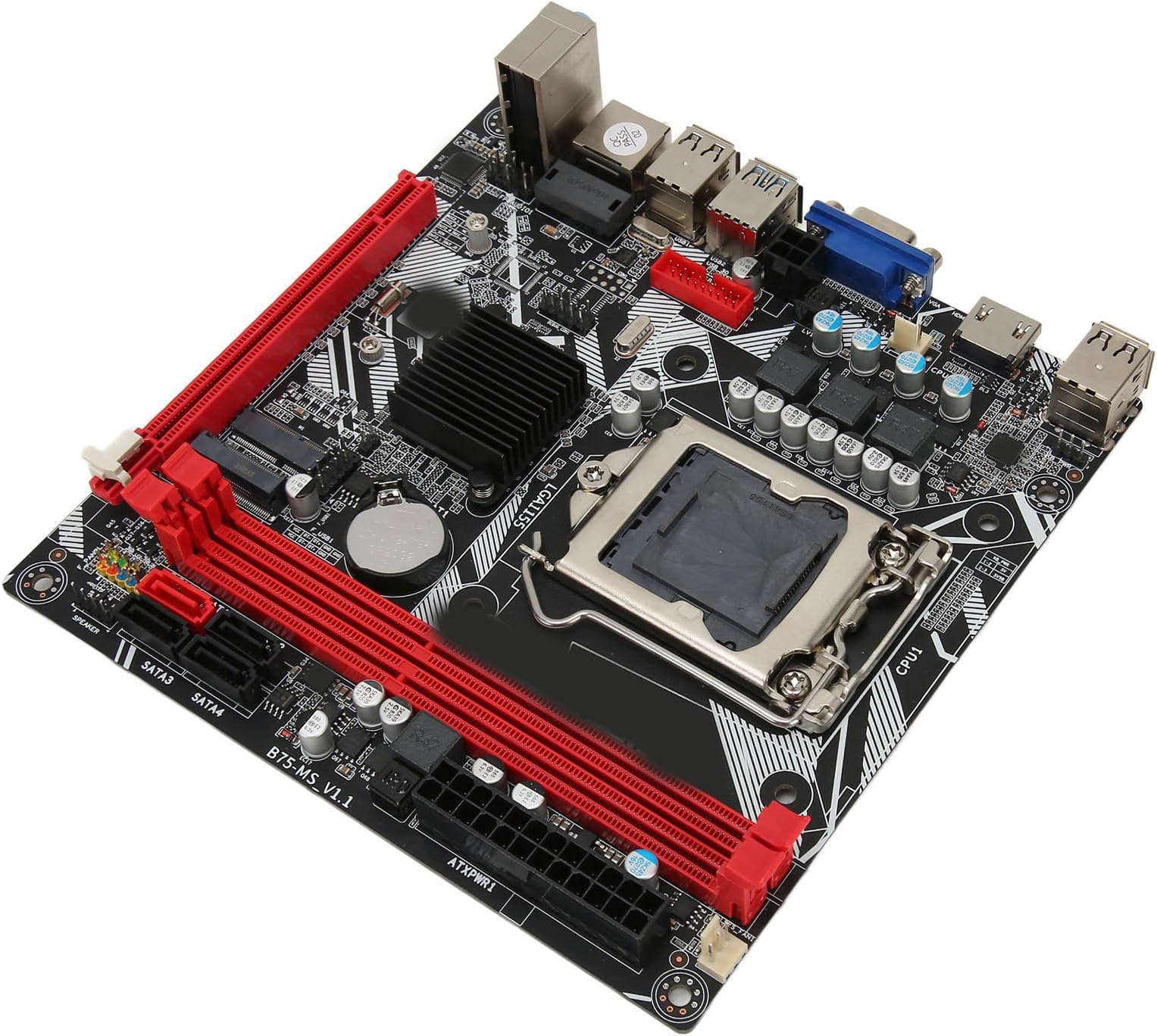 Amazon.com: B75 MS Gaming Motherboard, SATA3.0 DDR3 Mini ATX ...