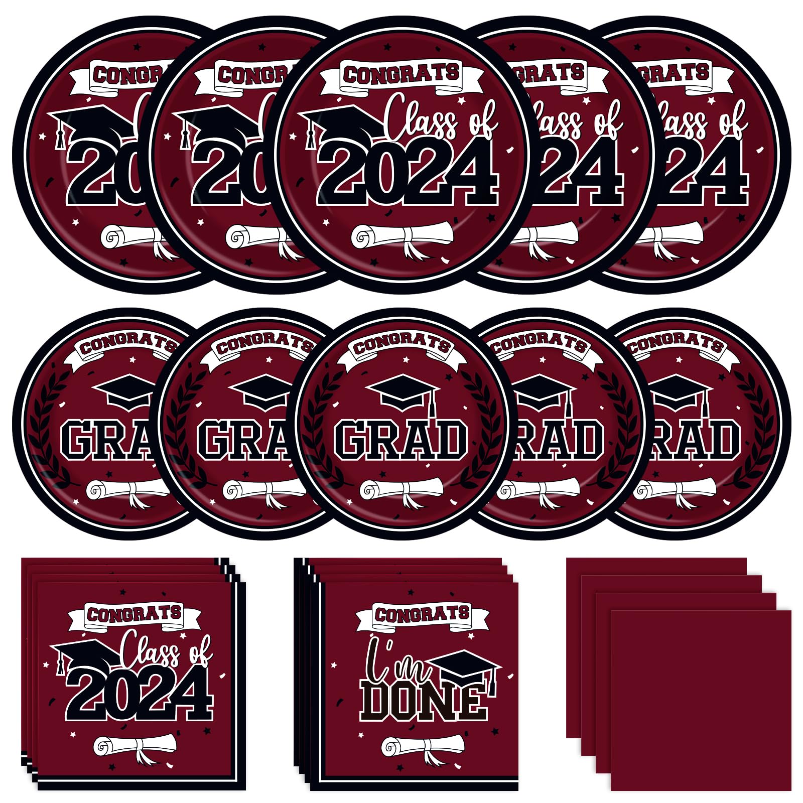 Snapklik.com : MOORAY Graduation Party Plates And Napkins 2024 ...