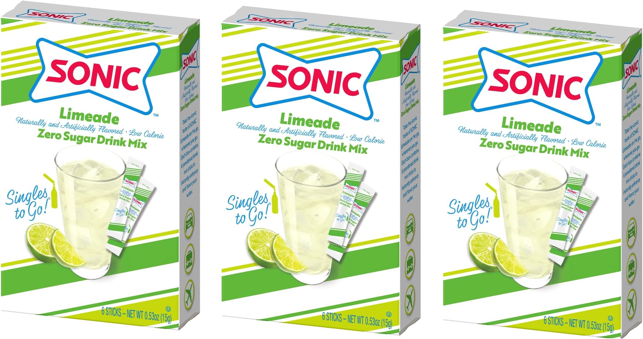 Amazon.com : SINGLES TO GO! Sonic Limeade Singles to Go Drink Mix ...