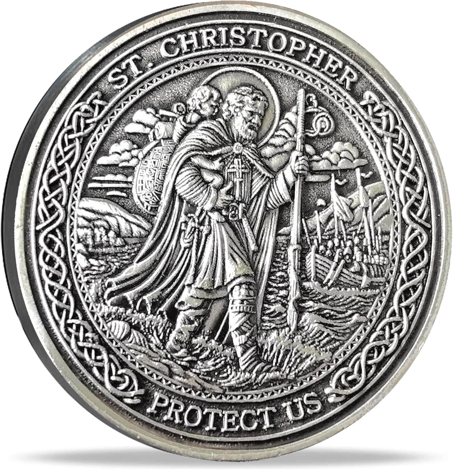 Amazon.com: Strugglejewelry Saint Christopher Guardian Medallion ...