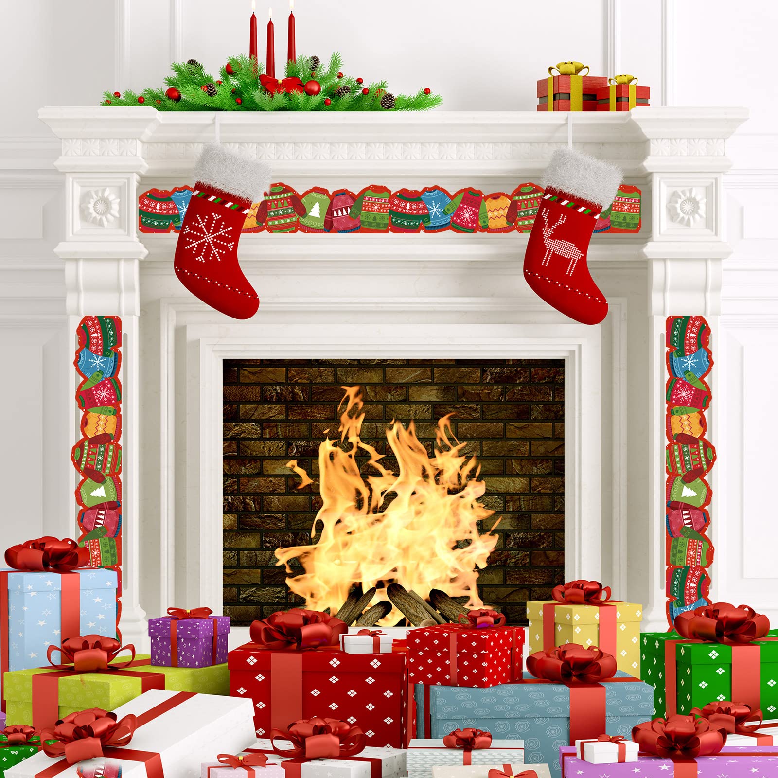 Snapklik.com : 63ft Christmas Bulletin Board Borders Ugly Sweater Trees ...