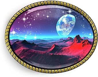 Amazon.com: Sci-fi Belt Buckle - Alien Fantasy Landscape Outer Space ...