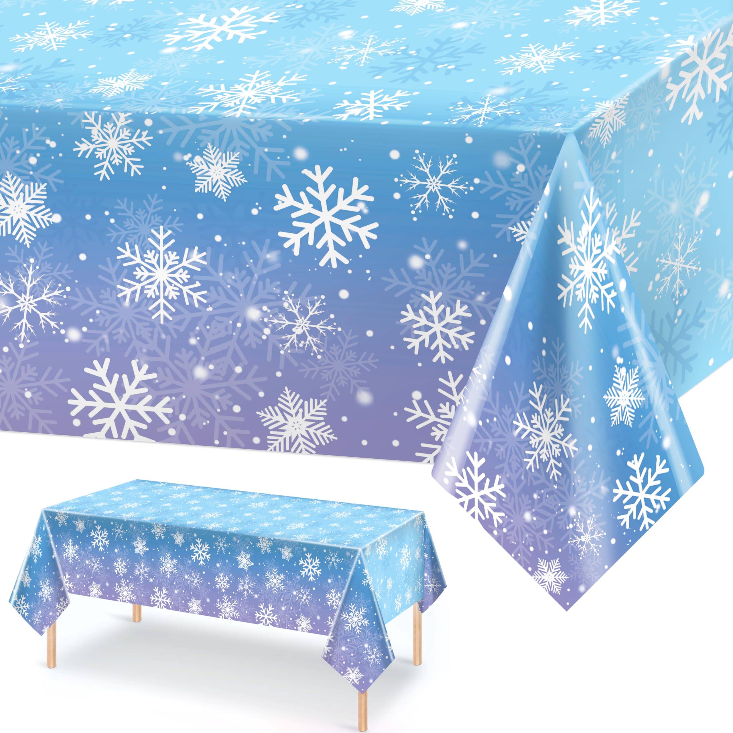 Amazon.com: Winter Snowflake Tablecloth - 2 Pack Frozen Themed ...