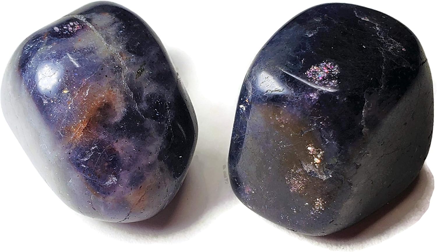 Amazon.com: 2pc Iolite with Sunstone Cordierite Medium Tumbled ...